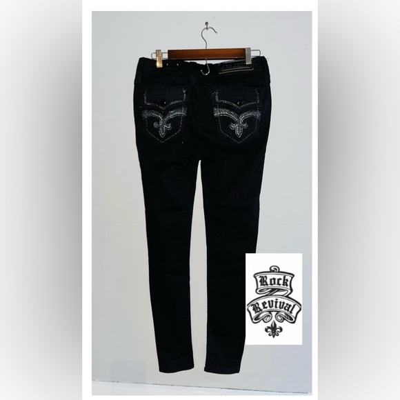Rock Revival | Jeans | Rock Revival Black Beliss Midrise Skinny Jeans ...
